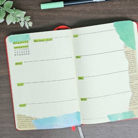 6 simple bullet journal layouts | West Coast Dreaming