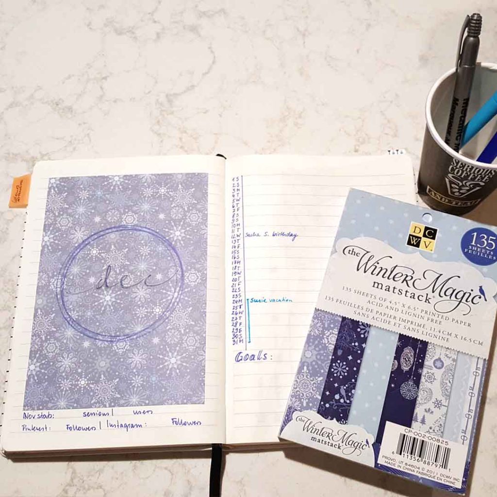 10 Winter Themes to include in your Bullet Journal | West Coast Dreaming